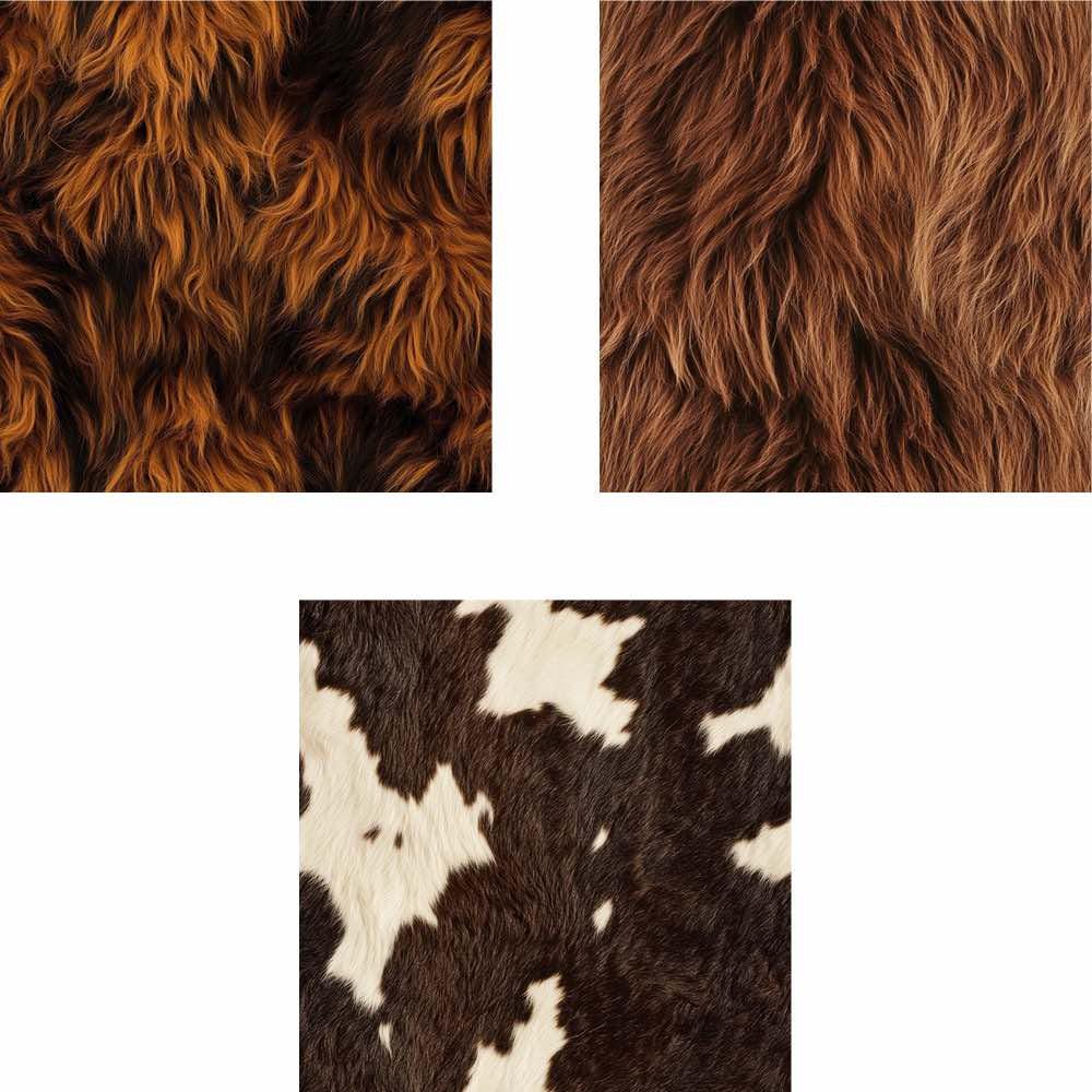 Cowhide Seamless Digital Papers, 33 Leather Cow Fur Texture Western ...