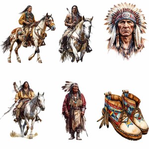 Native American Watercolor Clipart, 52 Digital Downloads,indigenous ...