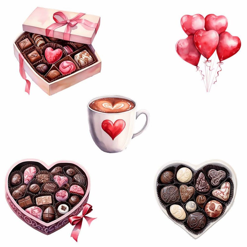 Valentine's Day Clipart Digital Downloads, 32 Valentine Love Candy ...