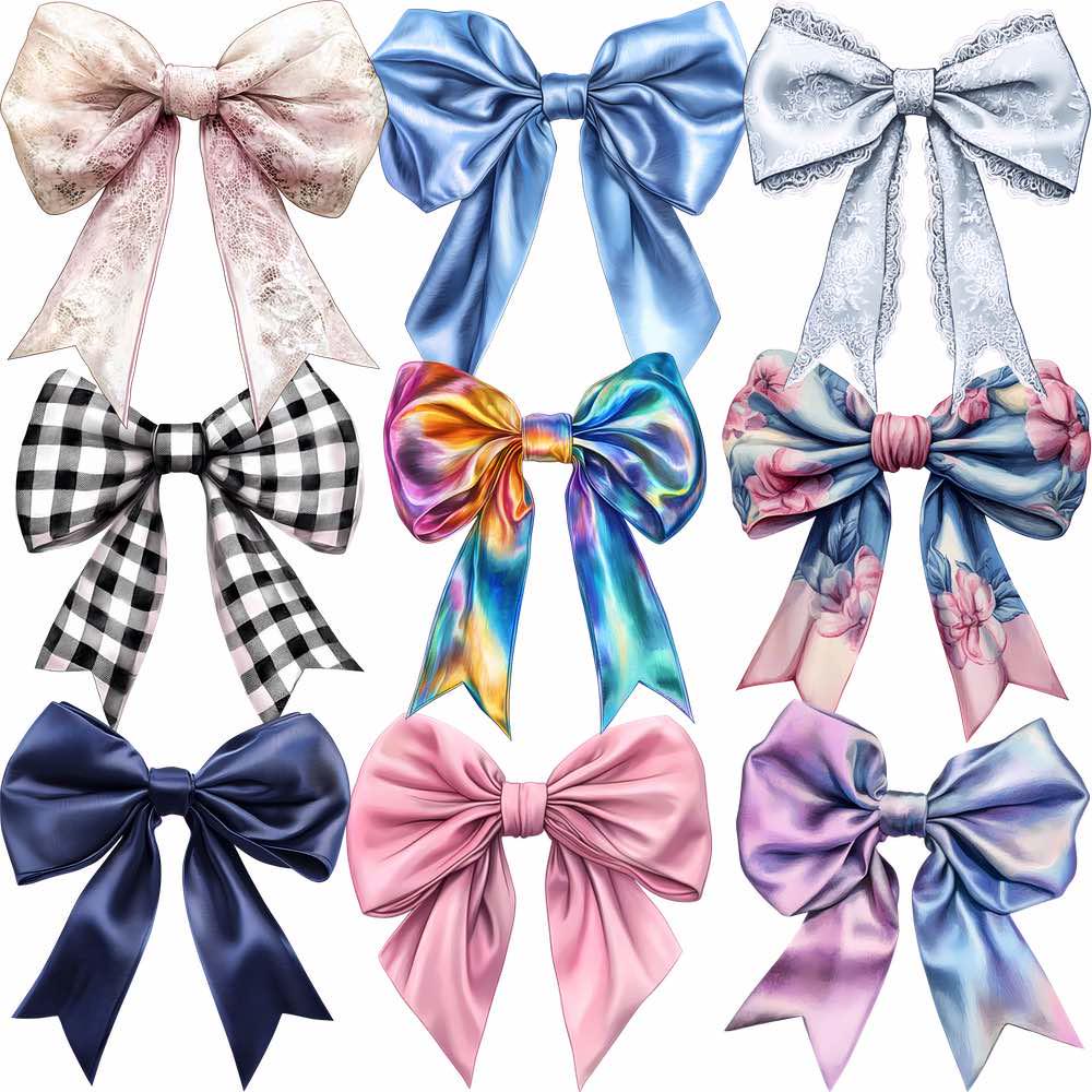 Bow Watercolor Clipart Ribbon Instant Download Nursery Illustration ...