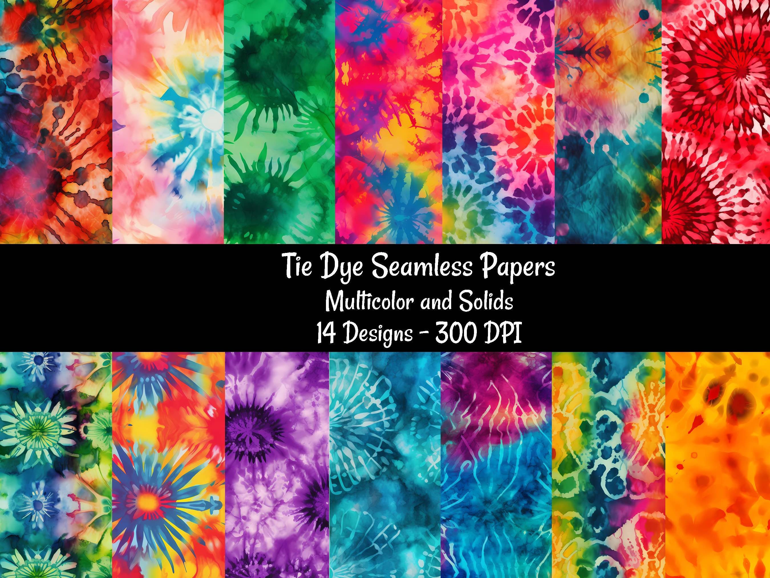 Tie Dye Colorful Seamless Digital Papers 14 Multicolor & - Etsy