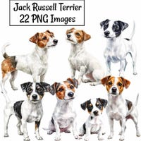 Jack Russell Clipart | Dog PNG | Watercolor Dog Lovers Printable ...