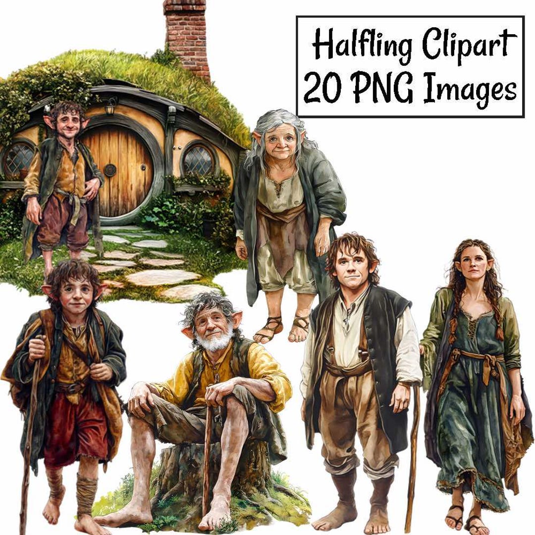 Halfling Clipart RPG Fantasy Folklore Fairy Tale Watercolor Art Dnd ...