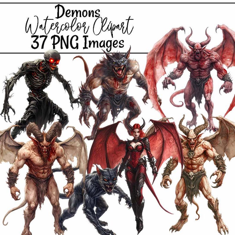 Gothic Demon Illustration - Etsy