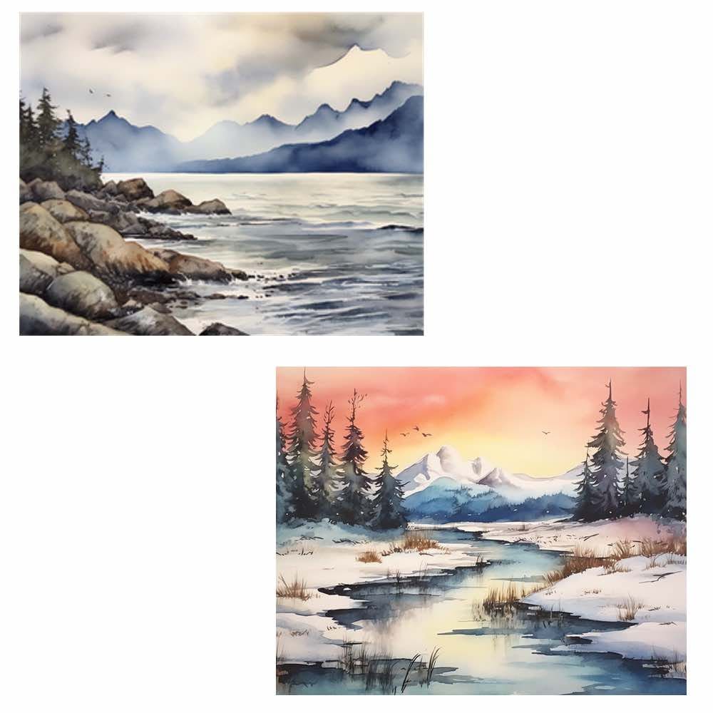 Alaska Wildlife Clipart Watercolor Digital Downloads Woodland North ...