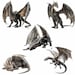 Dragon Overlay Realistic Digital Downloads, 40 Mythical Fantasy Wyvern ...