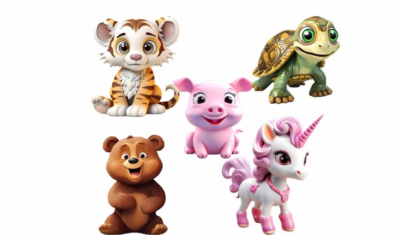 Desk Pets Cartoon Animal Pet Clipart Bundle Digital Downloads - Etsy