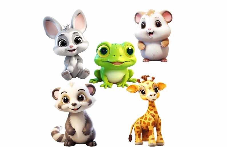 Desk Pets Cartoon Animal Pet Clipart Bundle Digital Downloads - Etsy