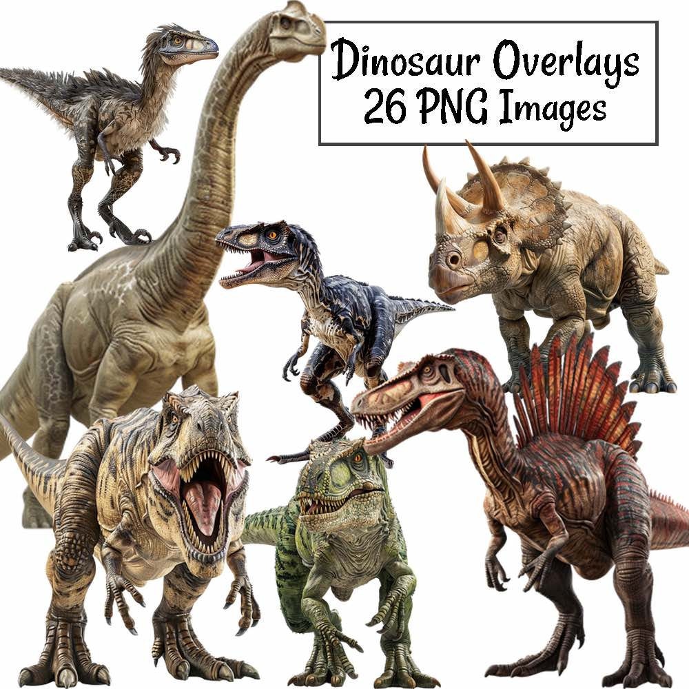 Dinosaur Overlay, Tyrannosaurus Realistic Digital Downloads,26 Jurassic ...