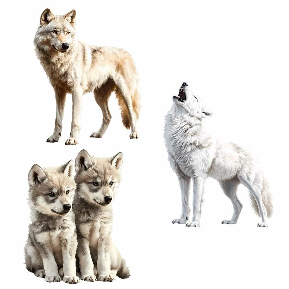Dire Wolf Clipart Wild Canine Art Wolves Prehistoric Illustrations Ice ...