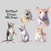 Rat Watercolor Digital Downloads, 15 Rodent Mice Animal Overlay Clipart ...
