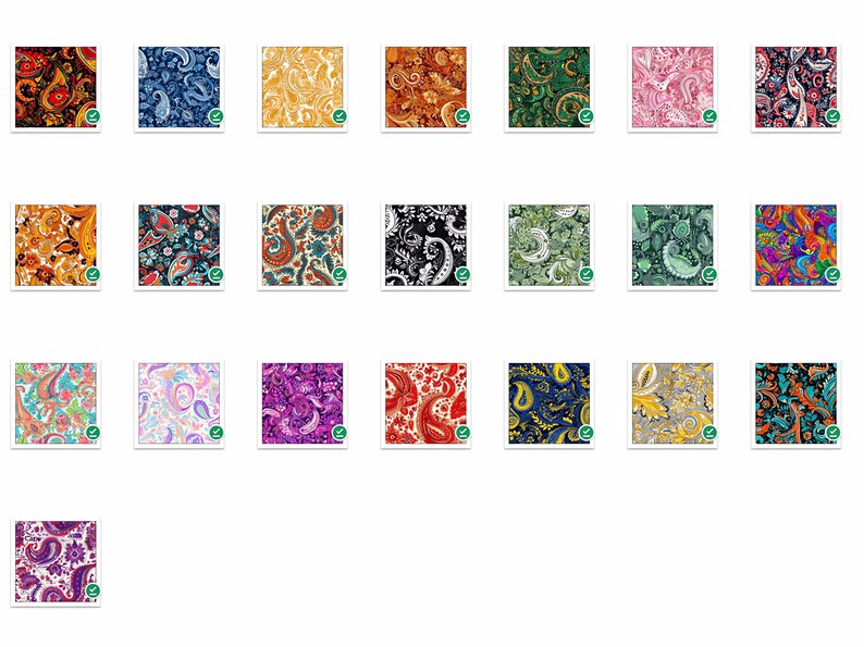 Paisley Colorful Seamless Digital Papers, 22 Floral Pattern Classic ...