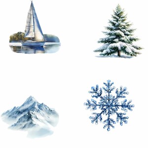Seasons Bundle Clipart Digital Downloads, 46 4 Four Season Winter ...