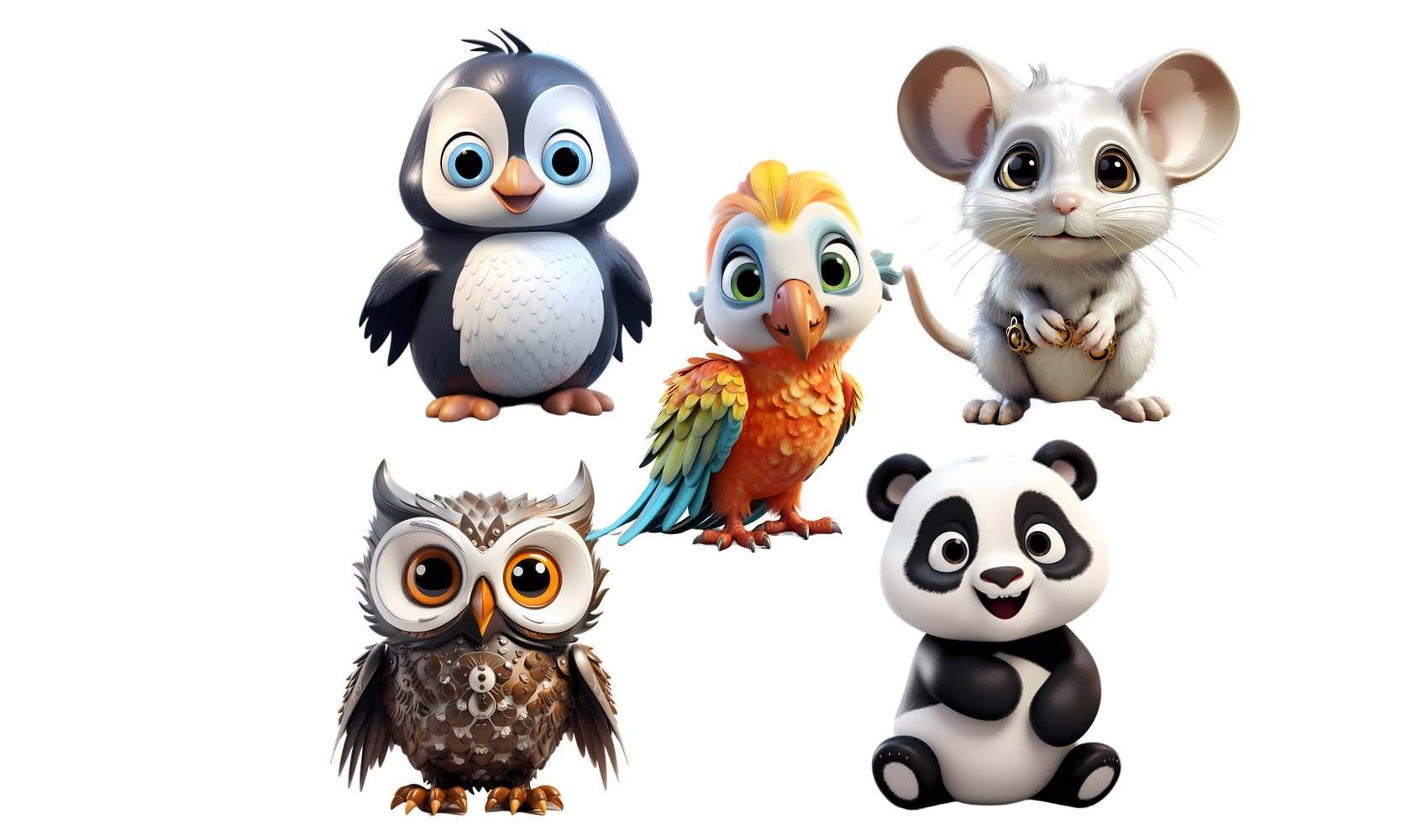 Desk Pets Cartoon Animal Pet Clipart Bundle Digital Downloads, 30 ...