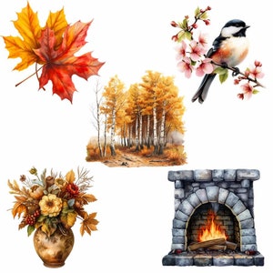 Seasons Bundle Clipart Digital Downloads, 46 4 Four Season Winter ...