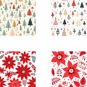 Scandinavian Seamless Christmas Digital Papers, 20 Holiday Winter ...