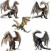 Dragon Overlay Realistic Digital Downloads, 40 Mythical Fantasy Wyvern ...