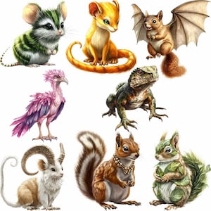Fantasy Creatures Clipart Fairy Tale Art Animals Fairy Forest Creatures ...