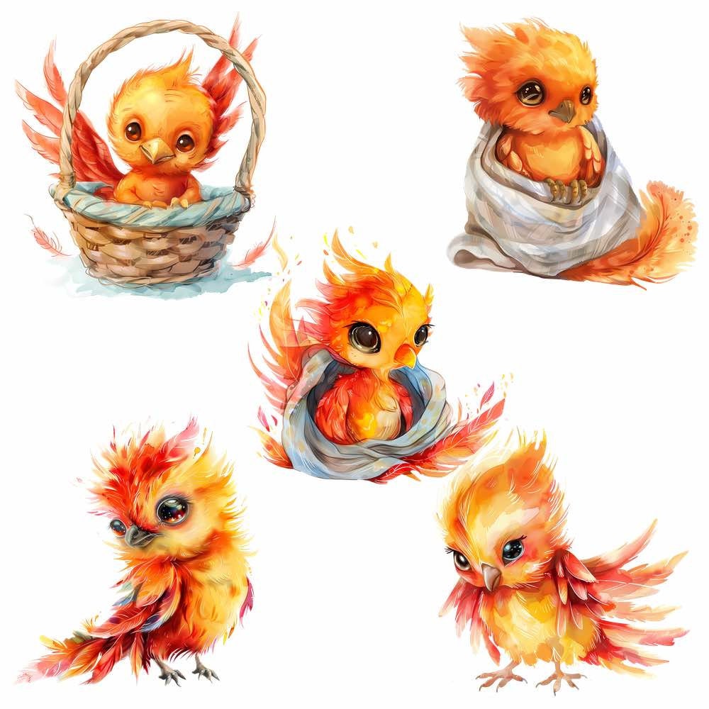 Baby Phoenix Clipart , 17 Mythology Fairytale Kids Mythological Nursery ...