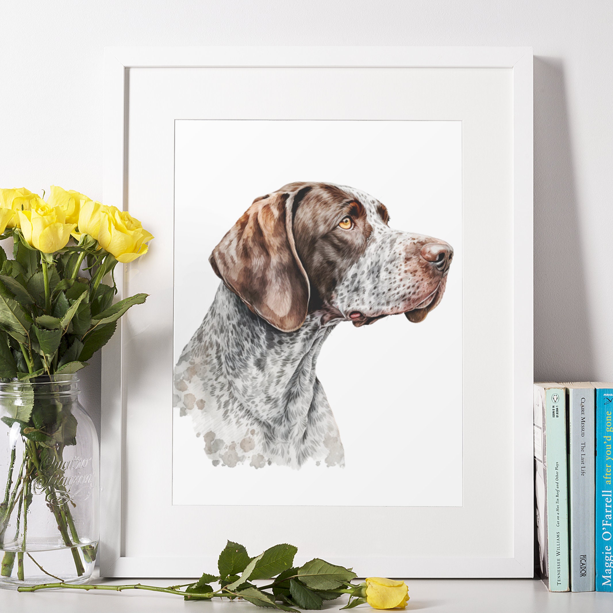 German Shorthaired Pointer Watercolor Digital Downloads 10 - Etsy