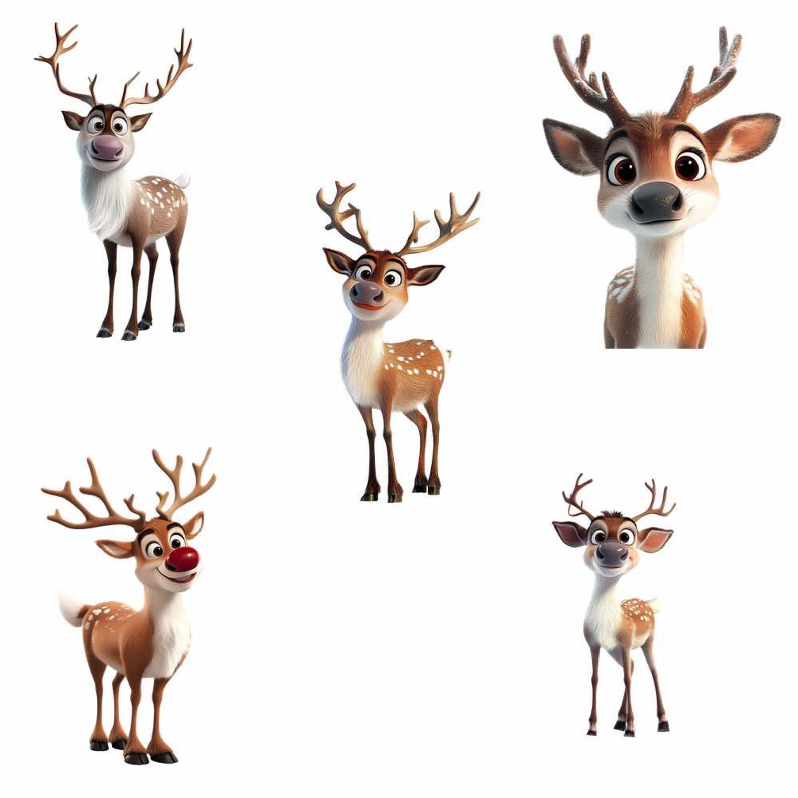 Christmas Clipart, 48 Santa Mrs. Claus Reindeer Digital Downloads ...