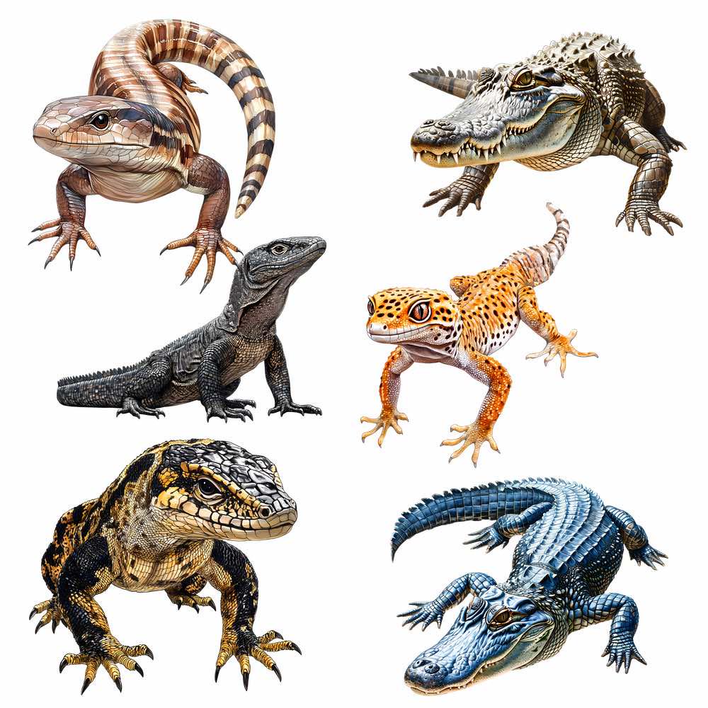 Reptile Watercolor Clipart Digital Downloads Animal Woodland Wildlife ...