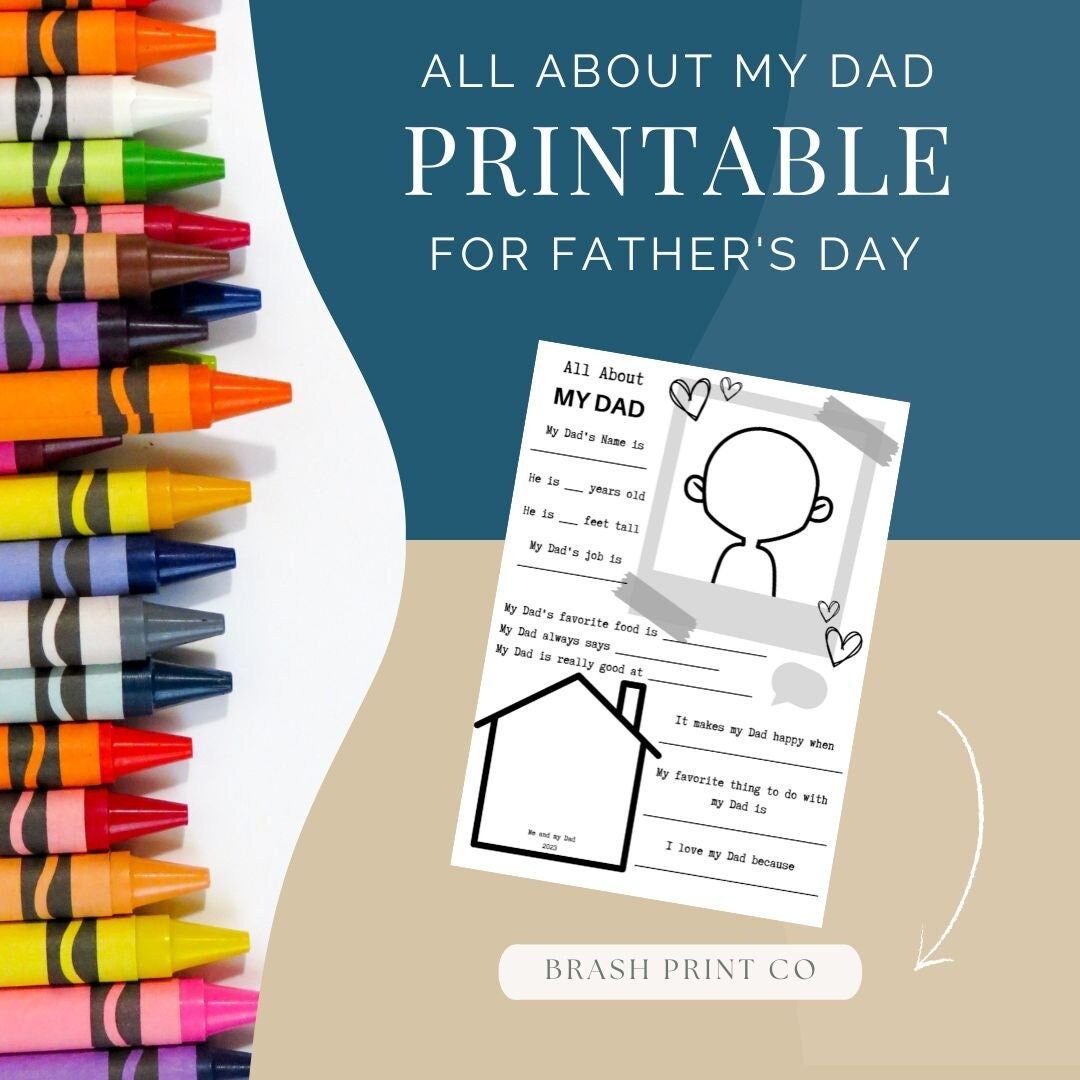 All About Dad Activity Page | Father’s Day Questionnaire L Activity ...