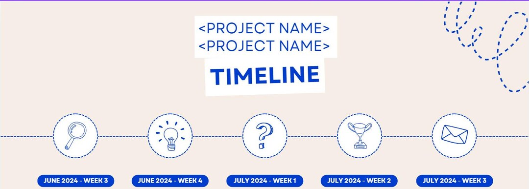 Blue Doodle Mind Map Project Timeline Template - Etsy