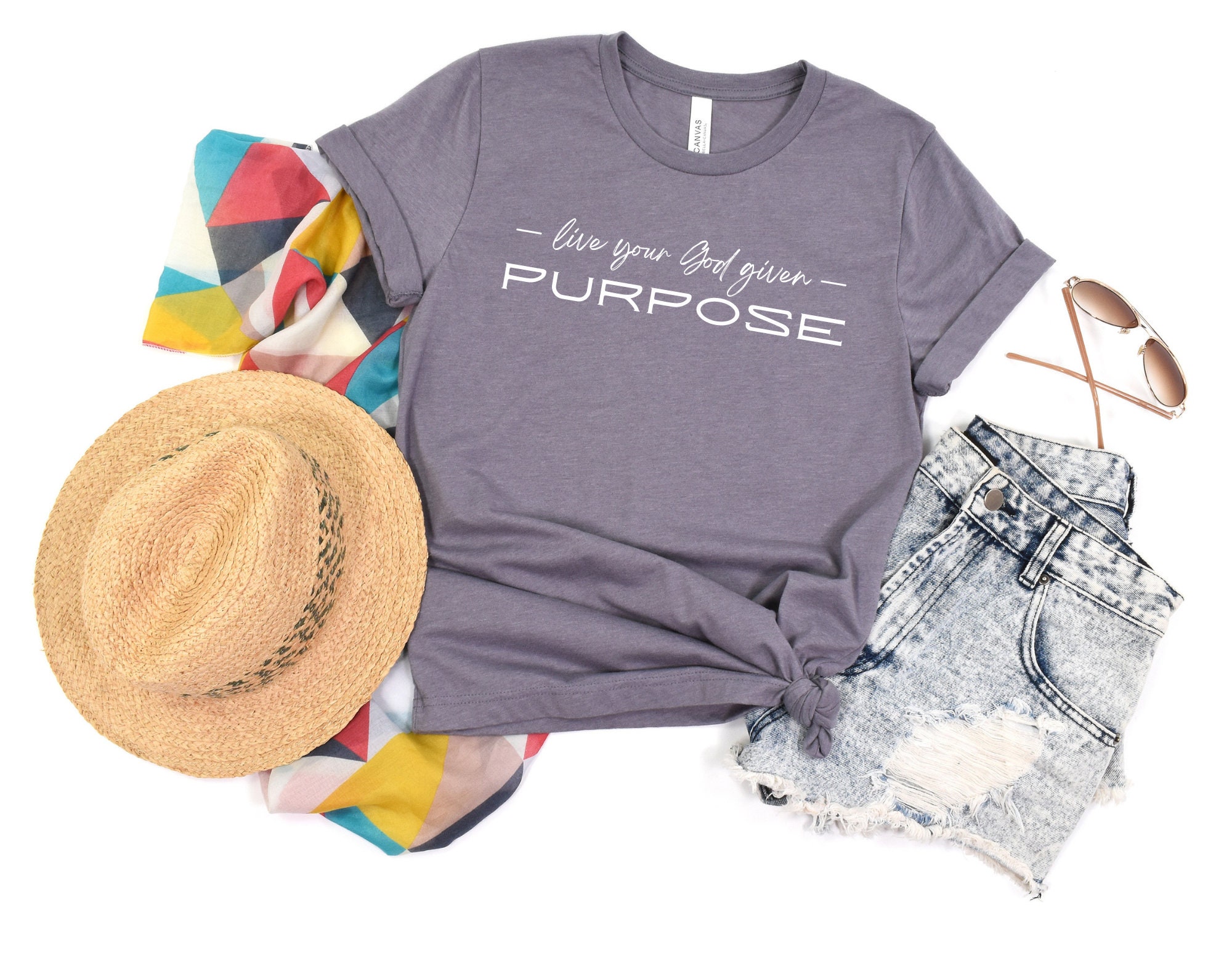 Live Your God Given Purpose Psalm 57:2, Motivational Shirt, Faith Shirt ...