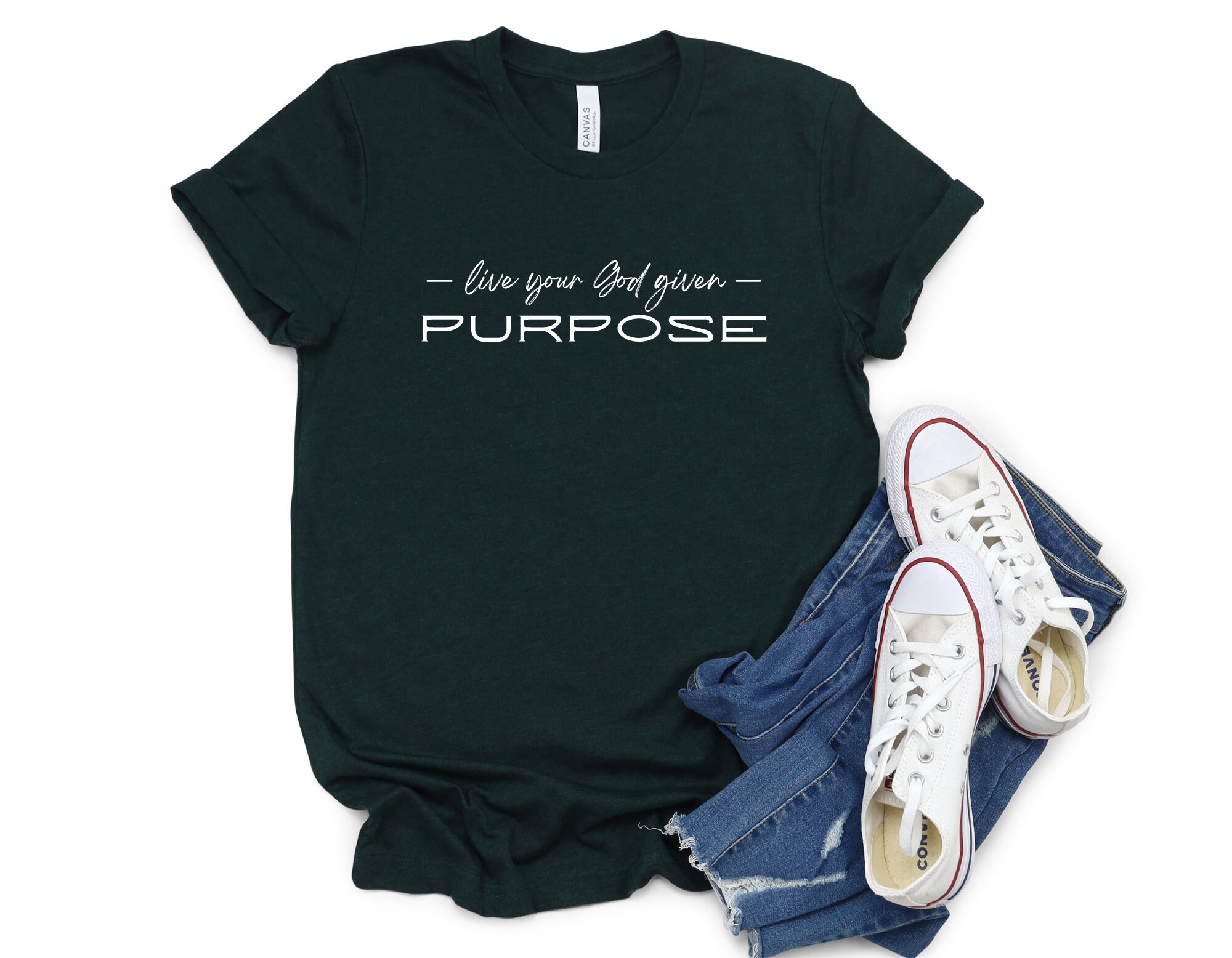 Live Your God Given Purpose Psalm 57:2, Motivational Shirt, Faith Shirt ...