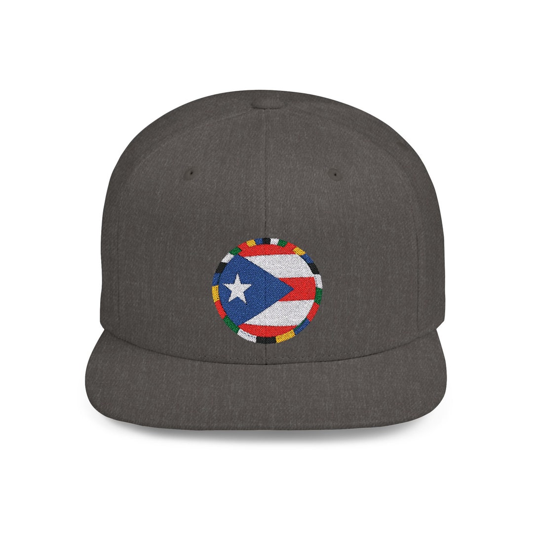 Puerto Rico Flag Flat Bill Snapback Hat Isla Del Encanto Baseball Cap ...