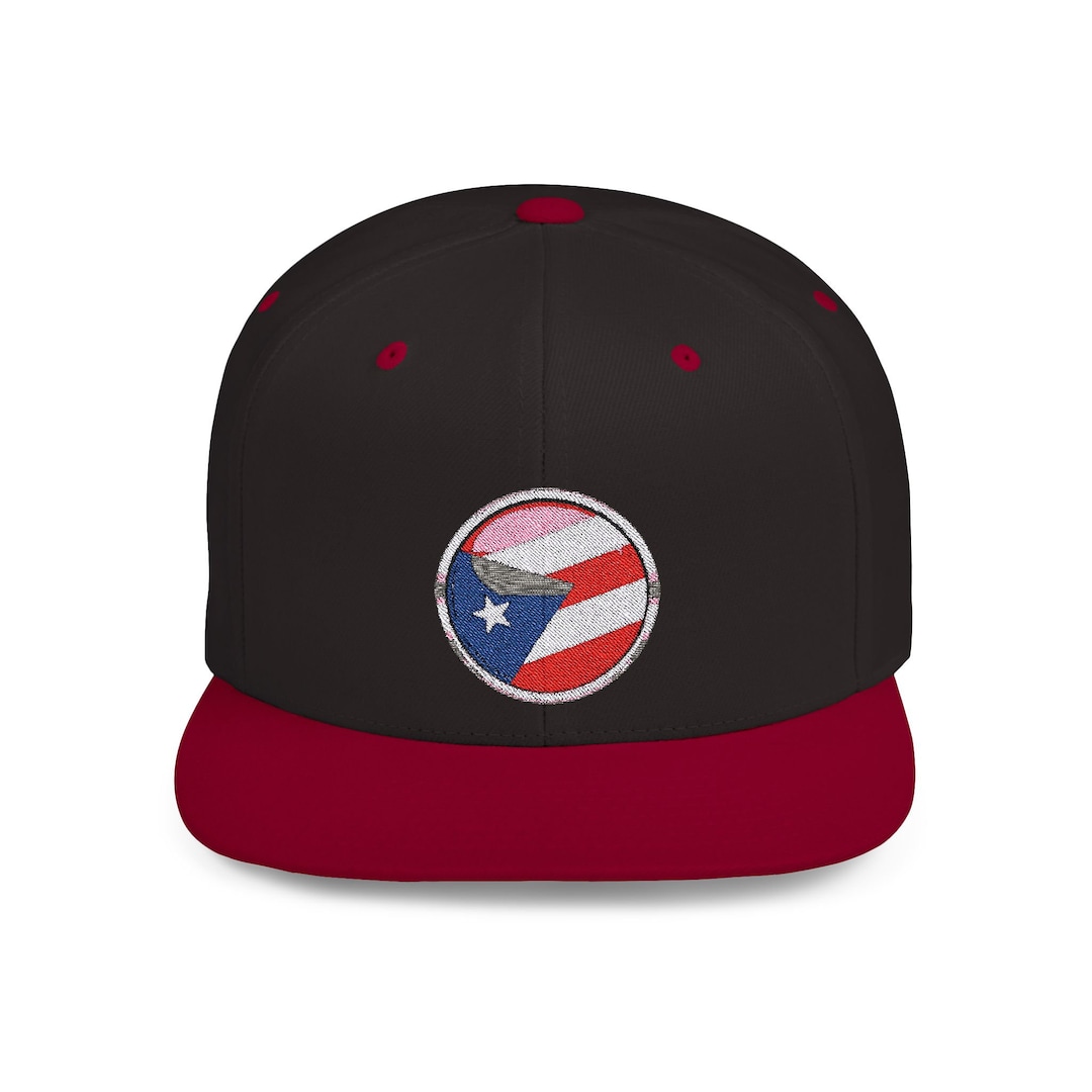 Puerto Rico Flag Flat Bill Snapback Hat Isla Del Encanto Baseball Cap ...
