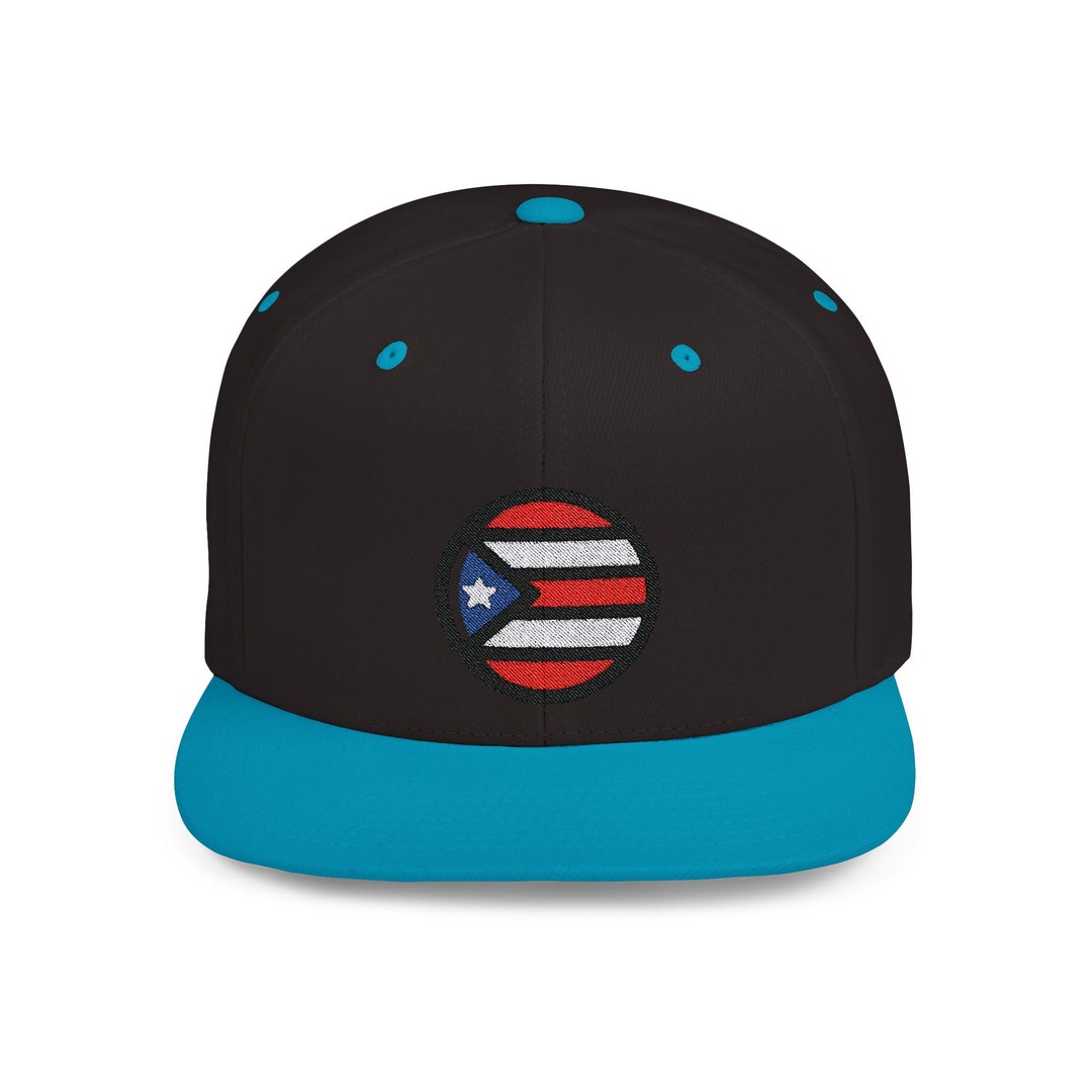 Puerto Rico Flag Flat Bill Snapback Hat Isla Del Encanto Baseball Cap ...