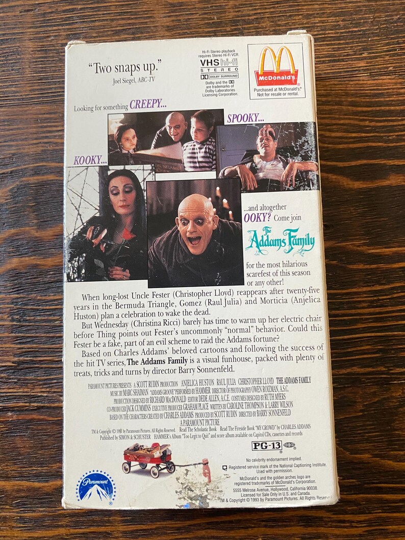 Addams Family VHS - Etsy
