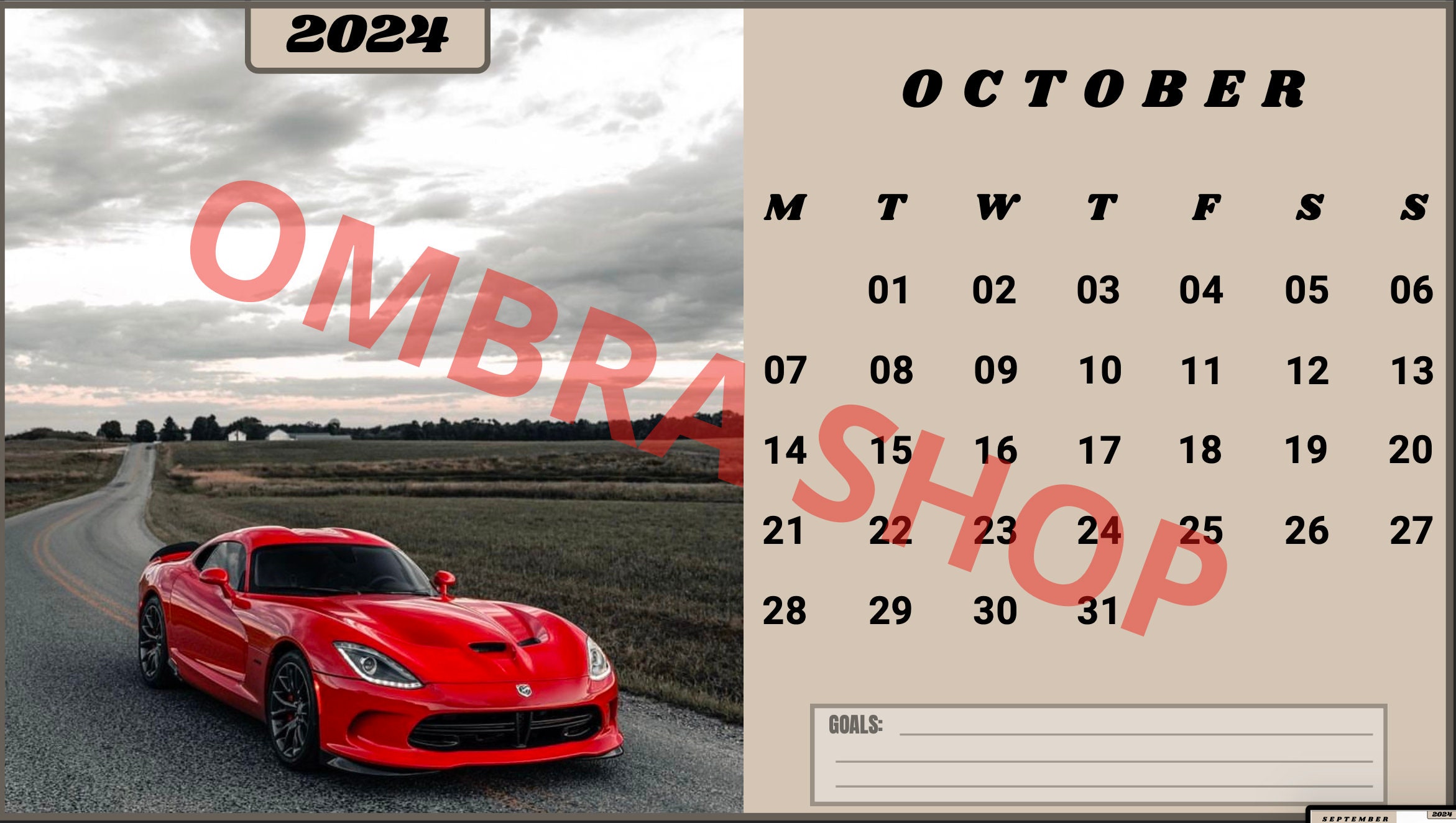 2024 Wall Calendar MUSCLE CAR Wall Calendar American Vehicle best ...