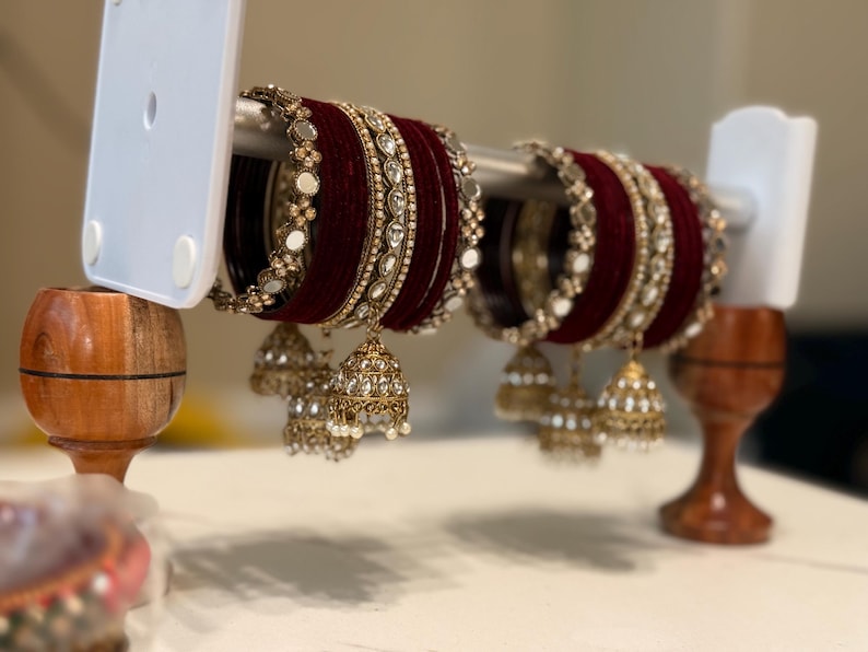 RED VELVET BANGLES, Velvet Bangles, Indian Bangles, Indian Bangle Set ...