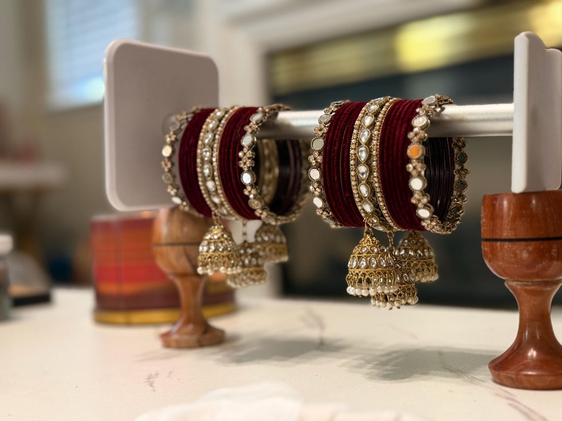 RED VELVET BANGLES, Velvet Bangles, Indian Bangles, Indian Bangle Set ...