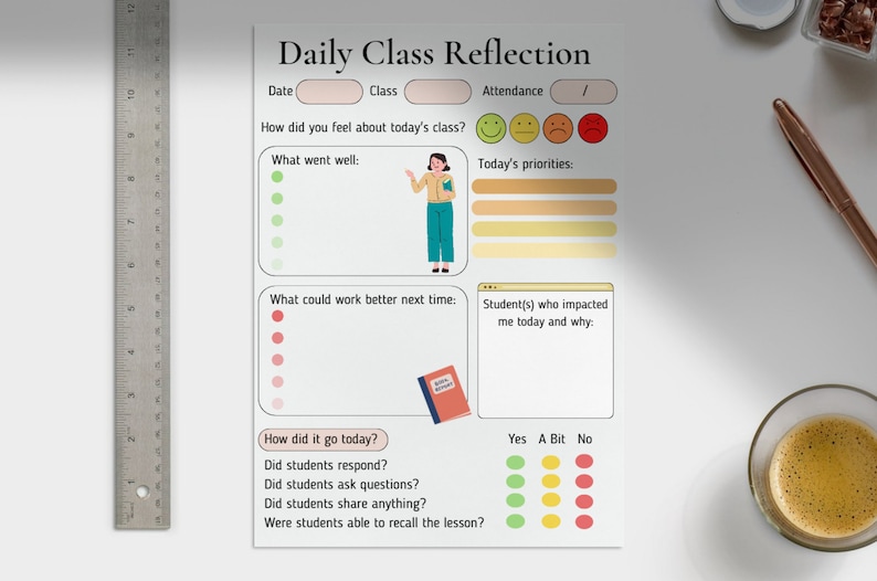 Daily Class Reflection for Teachers - Etsy