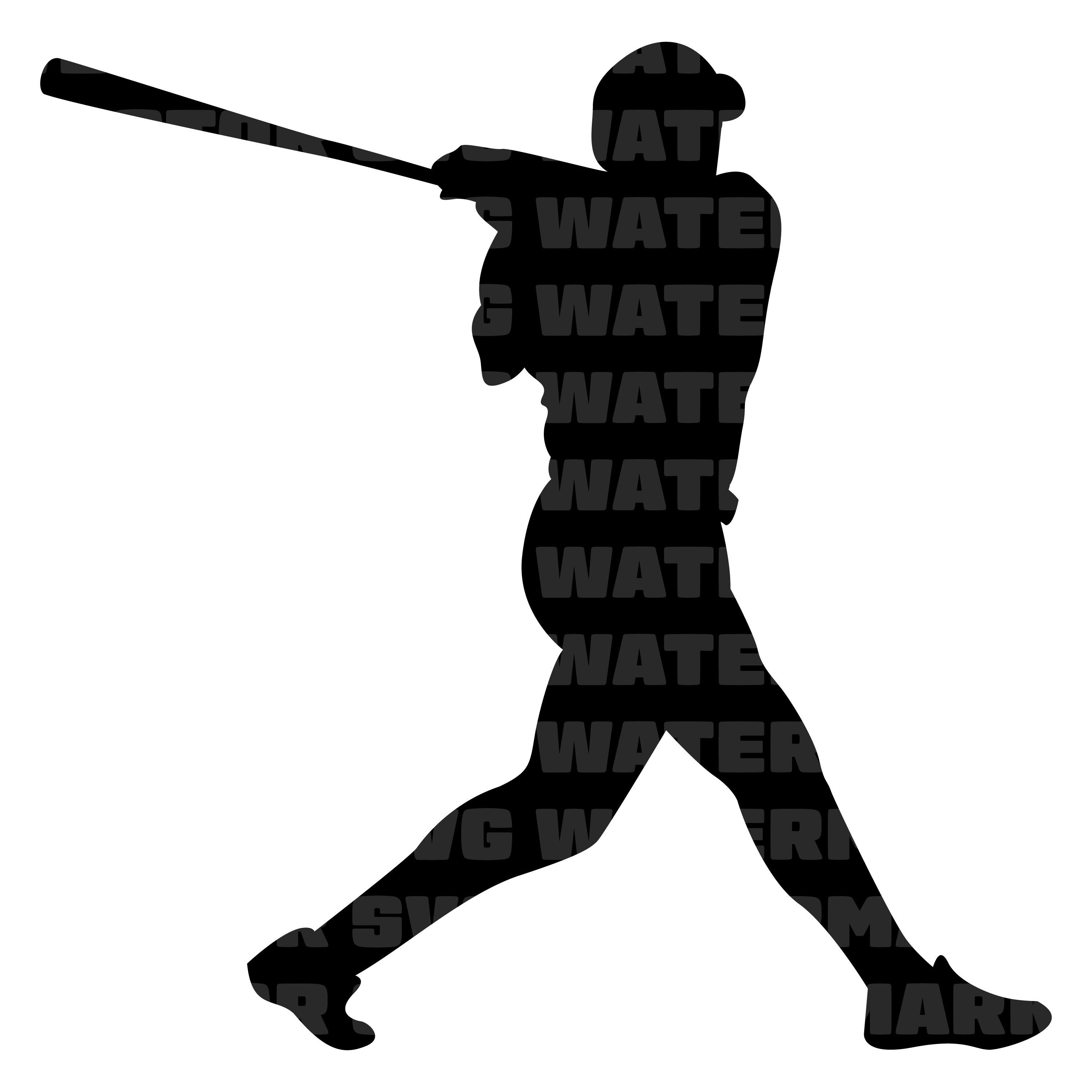 Baseball Silhouette Hitter Digital Download, High Resolution, SVG, Png ...