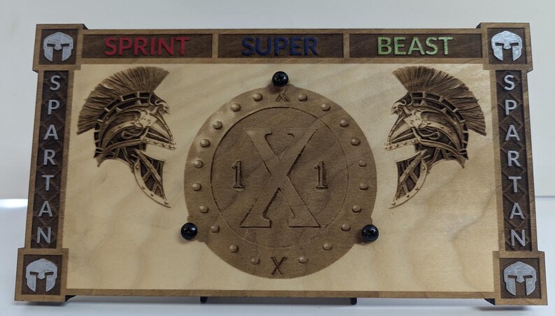 Spartan Trifecta Desk Top Display With Stand (desk_1x_2helmet_1027a) - Etsy