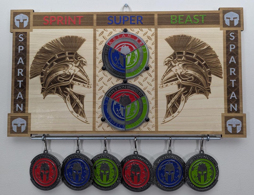 Spartan Two Trifecta Medal Rack / Display X2 (3P_2X_2HELMET_0101A) - Etsy
