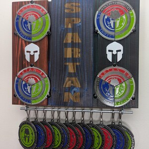 Spartan X4 Four Trifecta Medal Rack / Display (RBG_S_4X_1228A) - Etsy