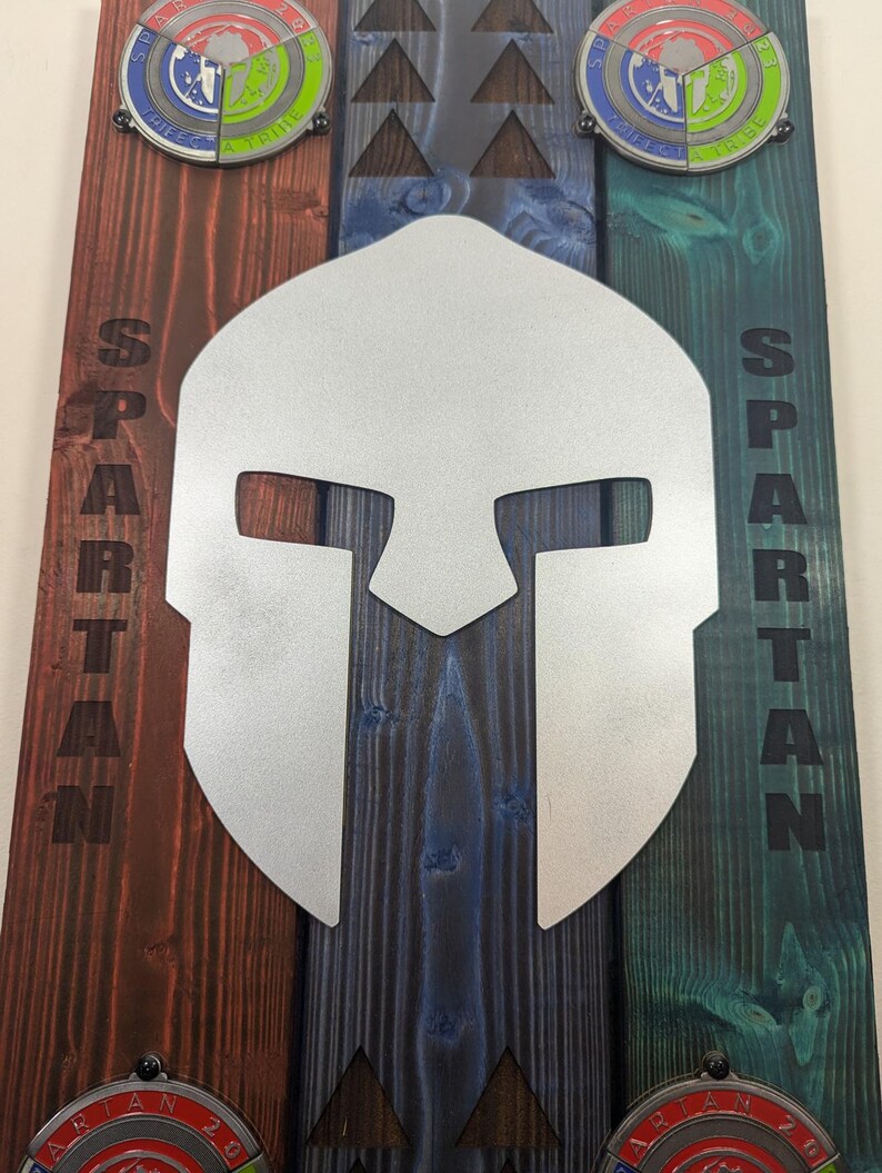 Spartan X4 Four Trifecta Medal Rack / Display (delta Series- RBG_M_4X ...