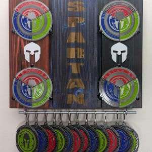 Spartan X4 Four Trifecta Medal Rack / Display (RBG_S_4X_1228A) - Etsy