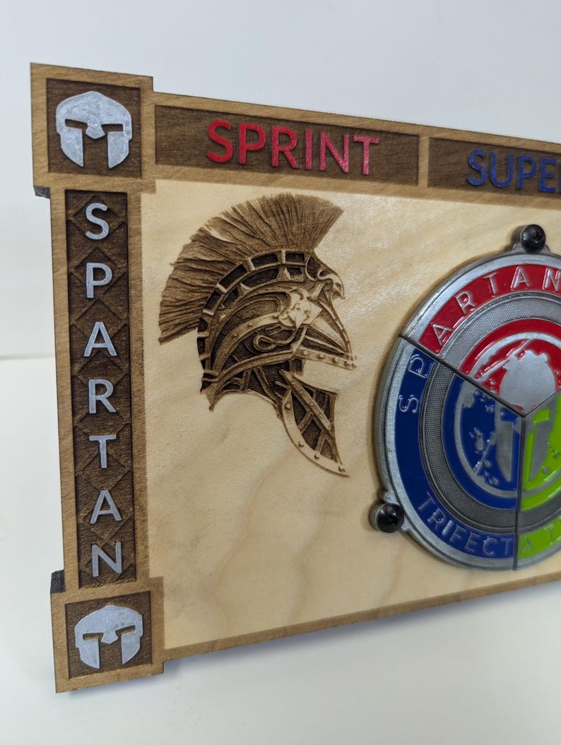 Spartan Trifecta Desk Top Display With Stand - Etsy