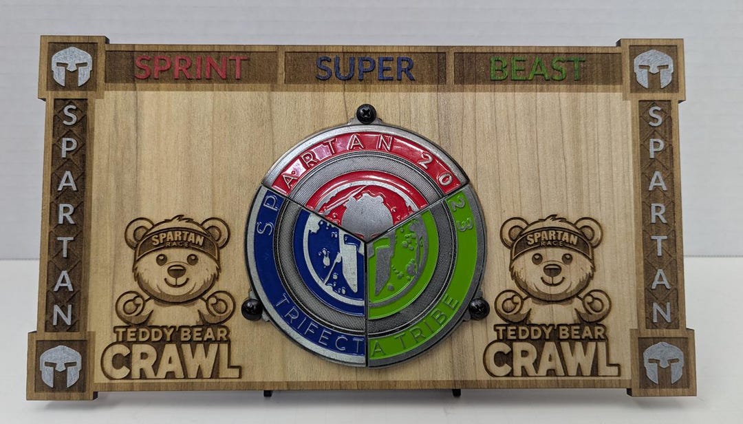 Spartan Teddy Bear Crawl Desk Top Display With Stand desk_teddy_1226a ...