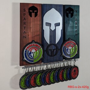 Spartan X2 Two Trifecta Medal Rack / Display V2.0 Rbg-s-2x-420g - Etsy