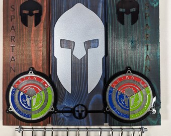 Spartan X2 Two Trifecta Medal Rack / Display V2.0 Rbg-s-2x-420g - Etsy