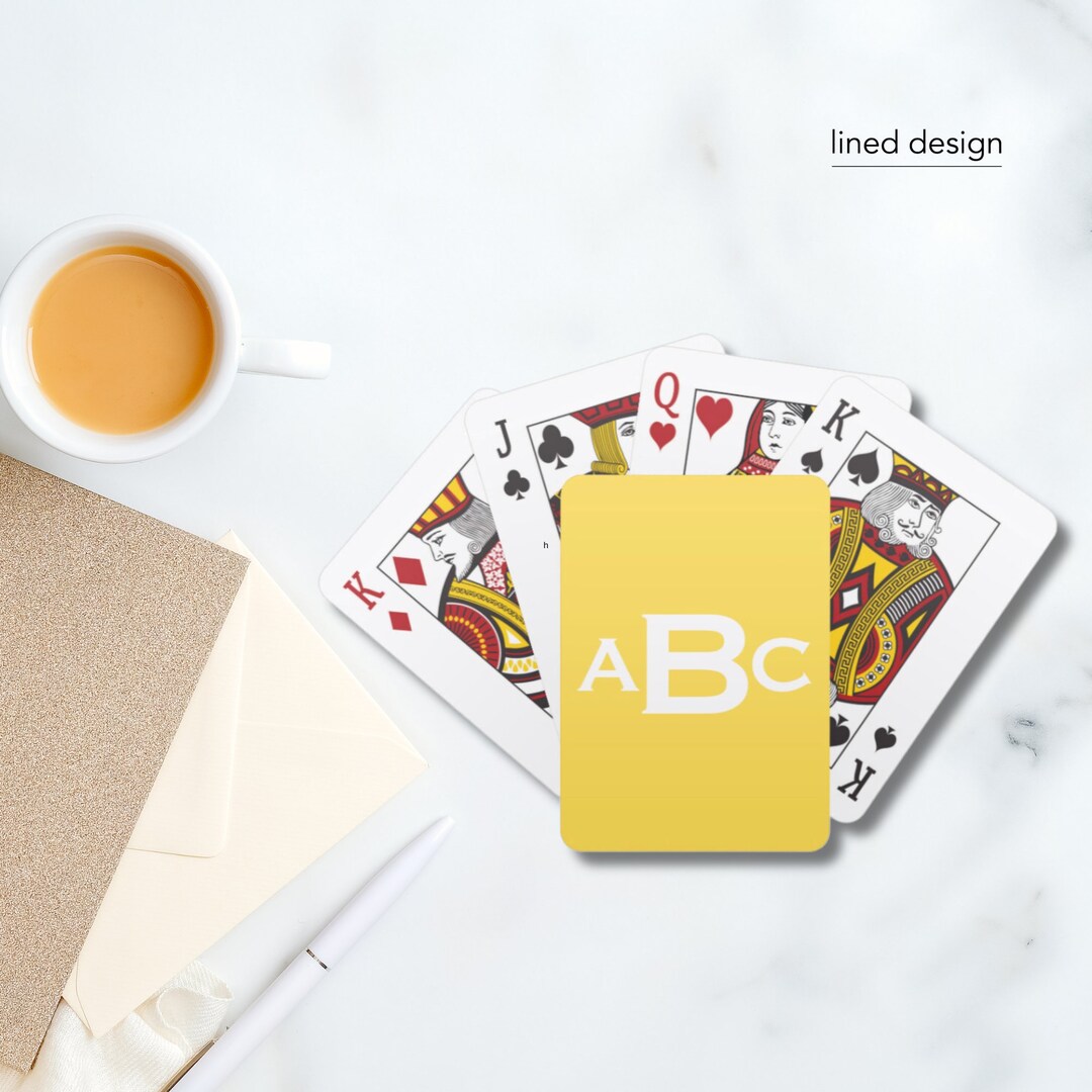 Custom Monogram Card Deck Personalized Poker Card Deck Poker Card Set ...