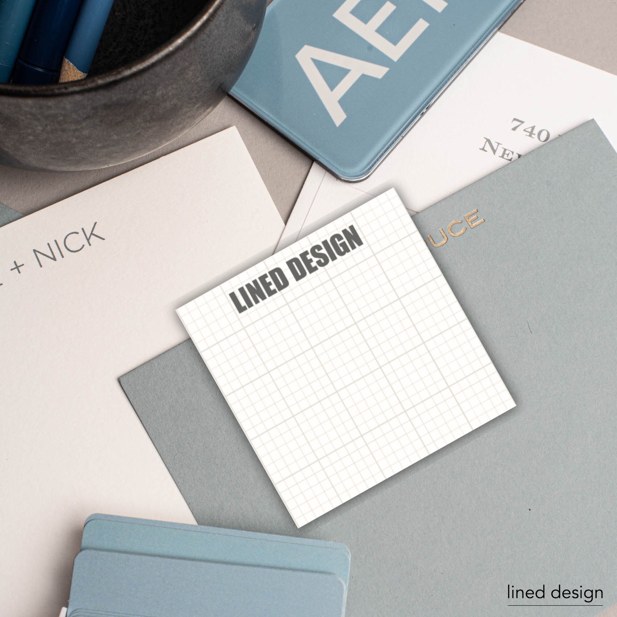 Personalized Graph Sticky Notes With Custom Name Custom Text Set of 10 ...